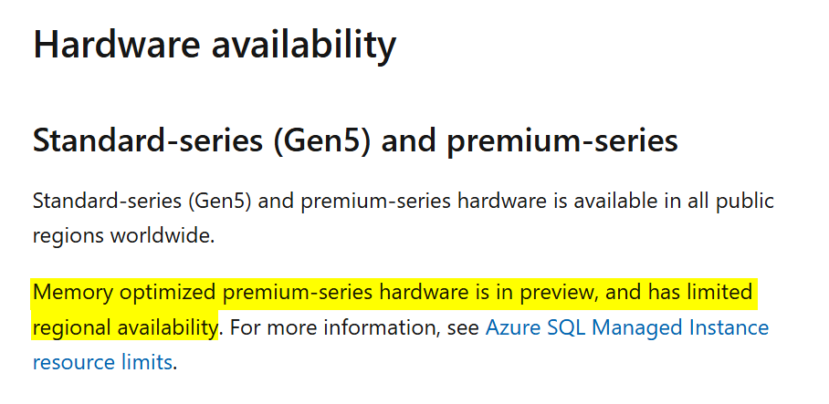 Zonal Redundancy Greyed out for SQL MI - Microsoft Q&A