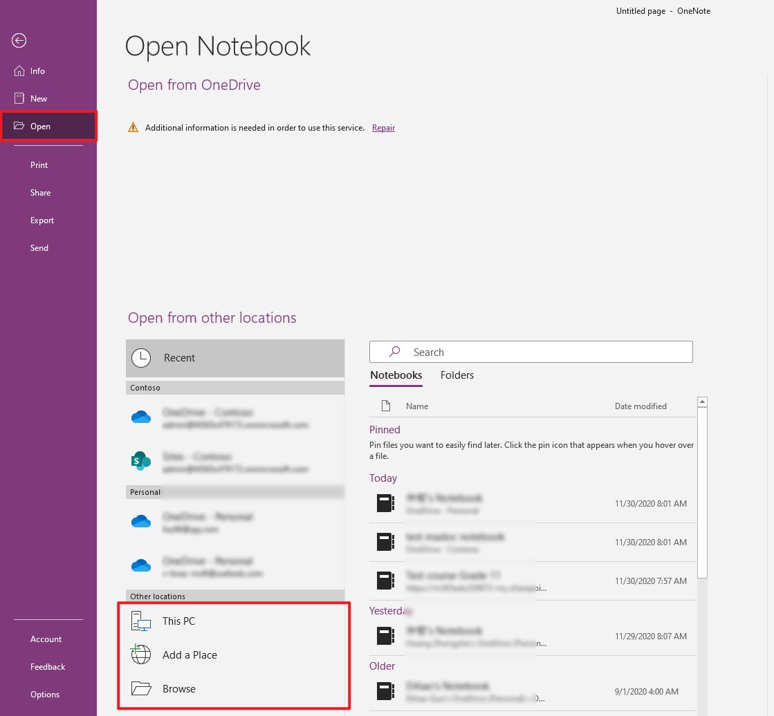 Outlook - Change default account for "Send to OneNote" - Microsoft Q&A
