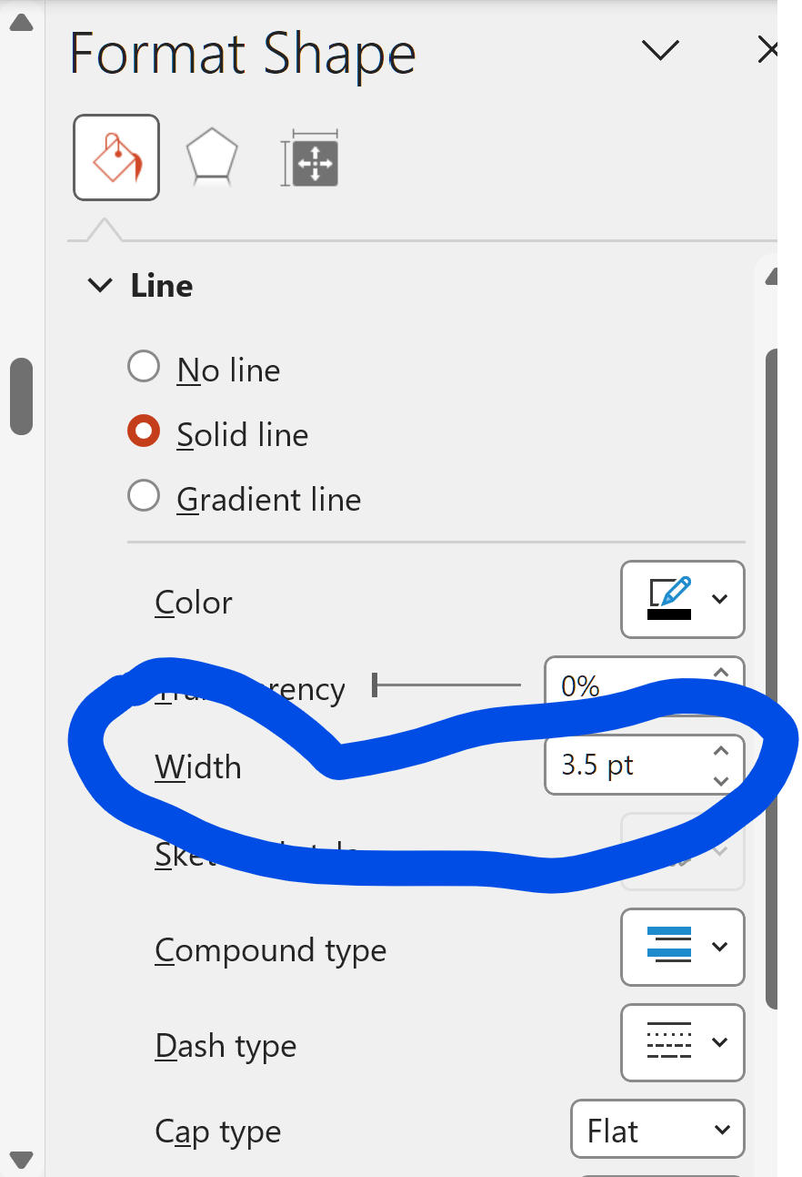 How to reduce line size in ppt? - Microsoft Q&A