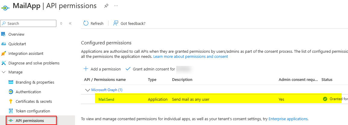 Azure Mail sent issue - Microsoft Q&A