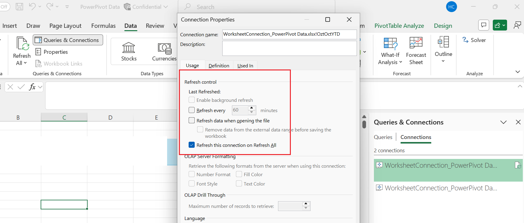 Pivot table does not update after refreshing all data. - Microsoft Q&A