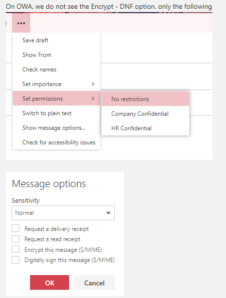 Outlook 365 Message Encryption not working for some Exchange 2019 on ...