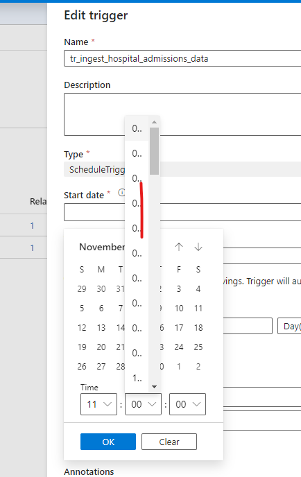 Issue with UI on ADF - schedule a trigger - Microsoft Q&A Issue with UI on ADF - schedule a trigger - Microsoft Q&A