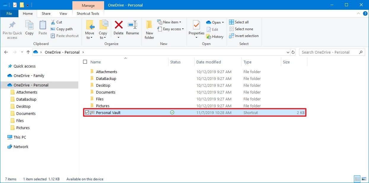 Can't find Personal Vault in File Explorer - Microsoft Q&A