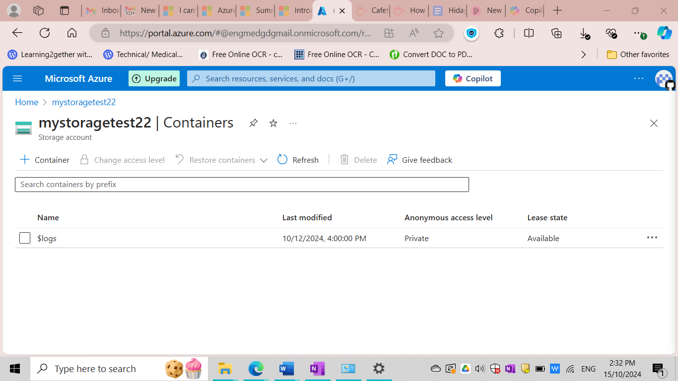 I can't get the container to work - Microsoft Q&A