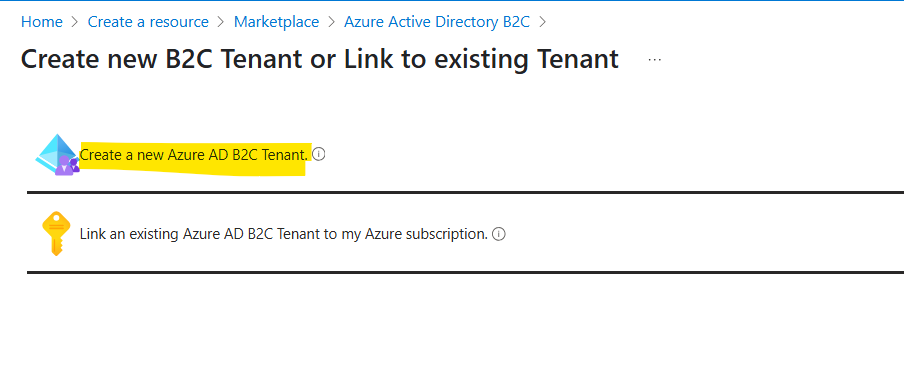 Can't create an Azure B2C tenant - Microsoft Q&A
