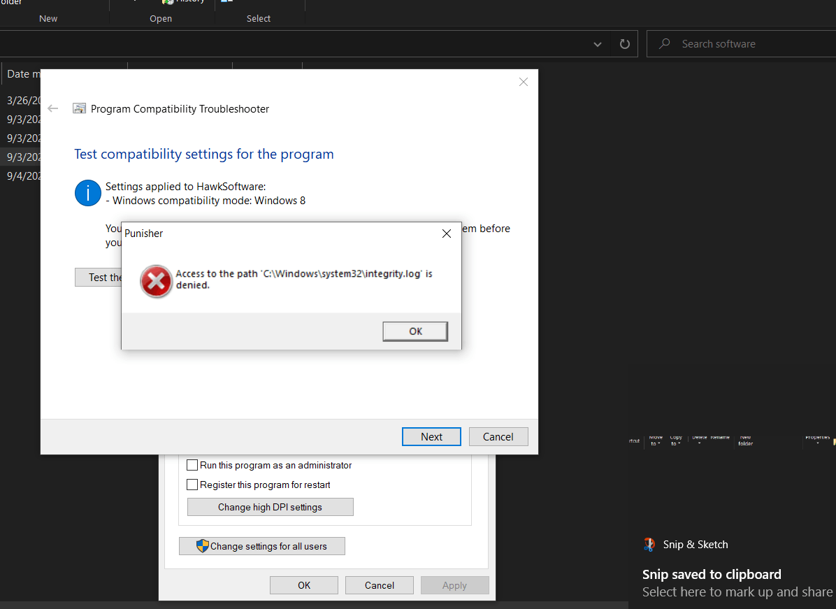 Punisher | Cant't open software - Microsoft Q&A
