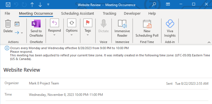 How do I remove a teams meeting like to a meeting that has already been ...