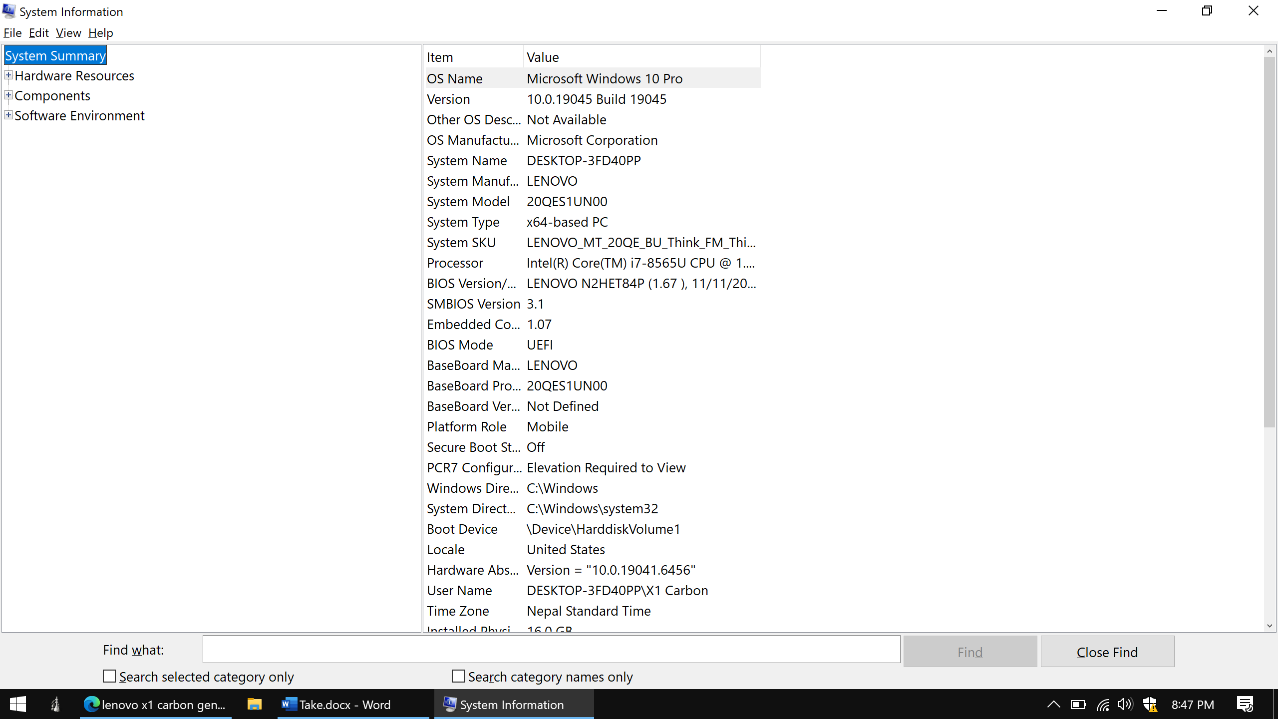 lenovo x1 carbon gen 7 windows 10 device manager shows base system ...