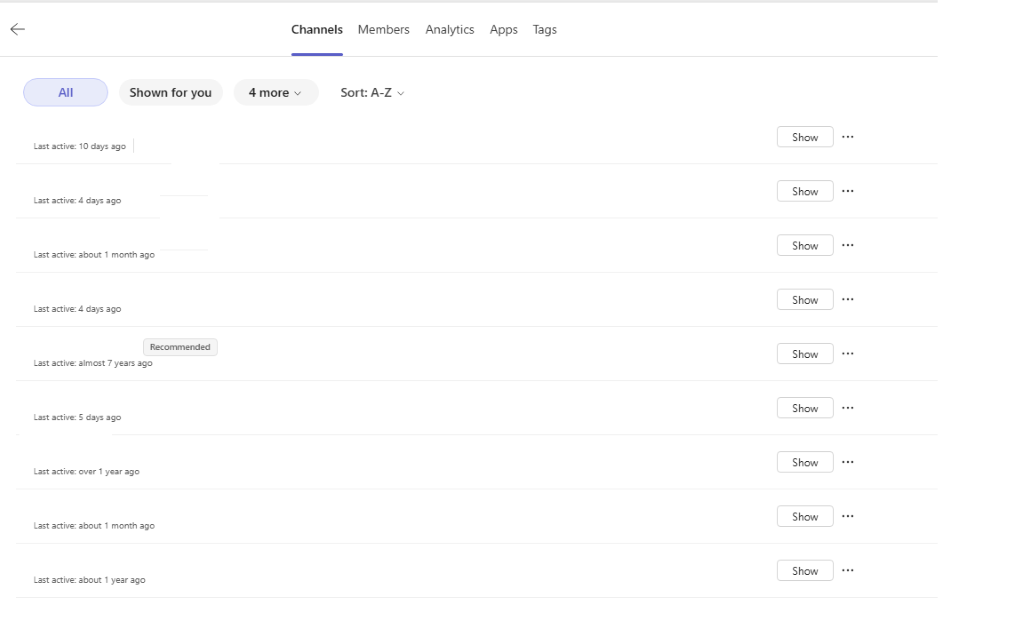 Cannot unhide teams at all - Microsoft Q&A