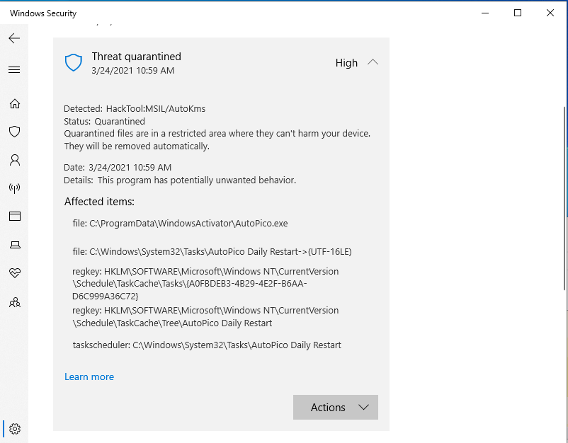 What is HackTool:MSIL/AutoKms - Microsoft Q&A