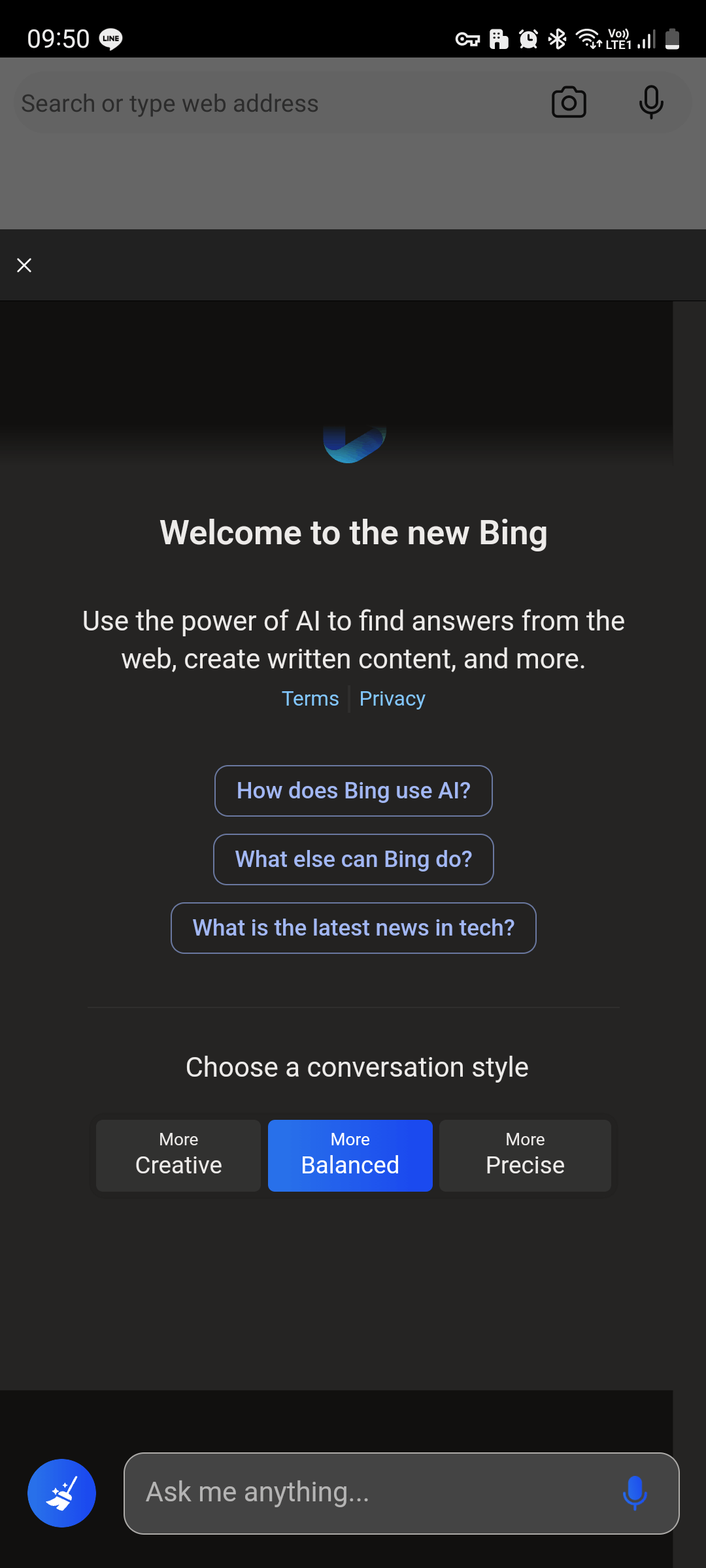Dark mode in "New Bing co-pilot mode" UI on Edge is messed up ...