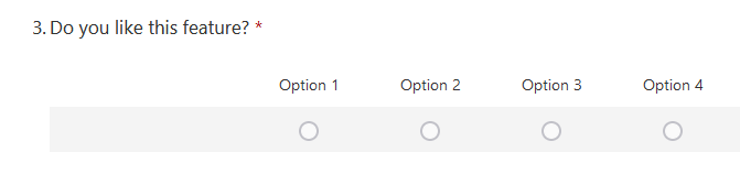 MS Forms - Likert Chart - can you use single statement? - Microsoft Q&A