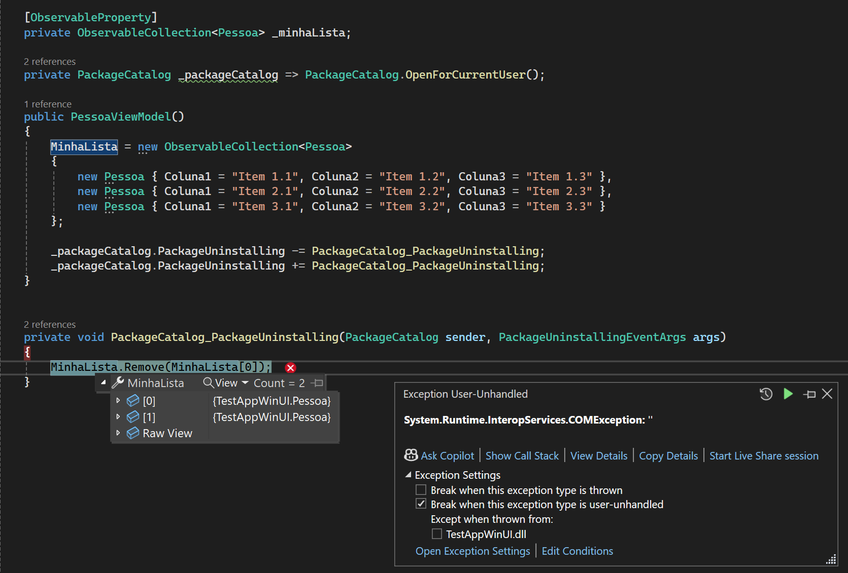 An exception is given when trying to manipulate UI when the ... An exception is given when trying to manipulate UI when the ...