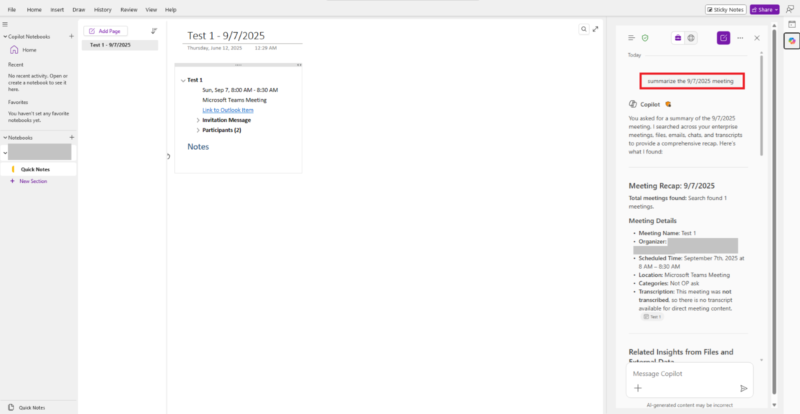 Onenote now using an older version of Meeting Details UI and fails to ...