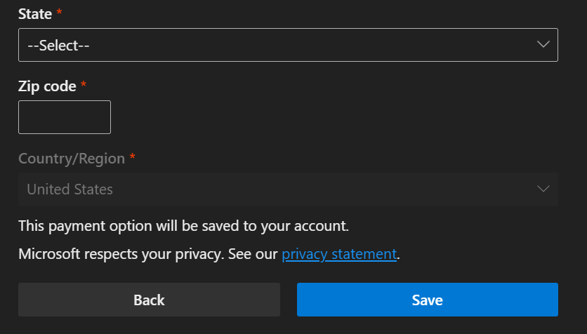 Impossible to add a payment method - Microsoft Q&A