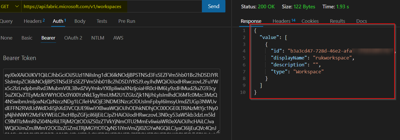 Problema al acceder via API a los Workspaces de Power BI - Microsoft Q&A