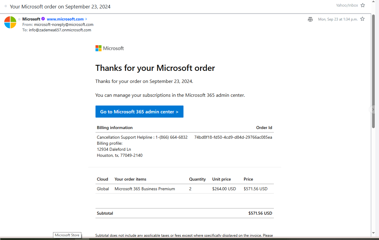 Is this a phishing email? - Microsoft Q&A