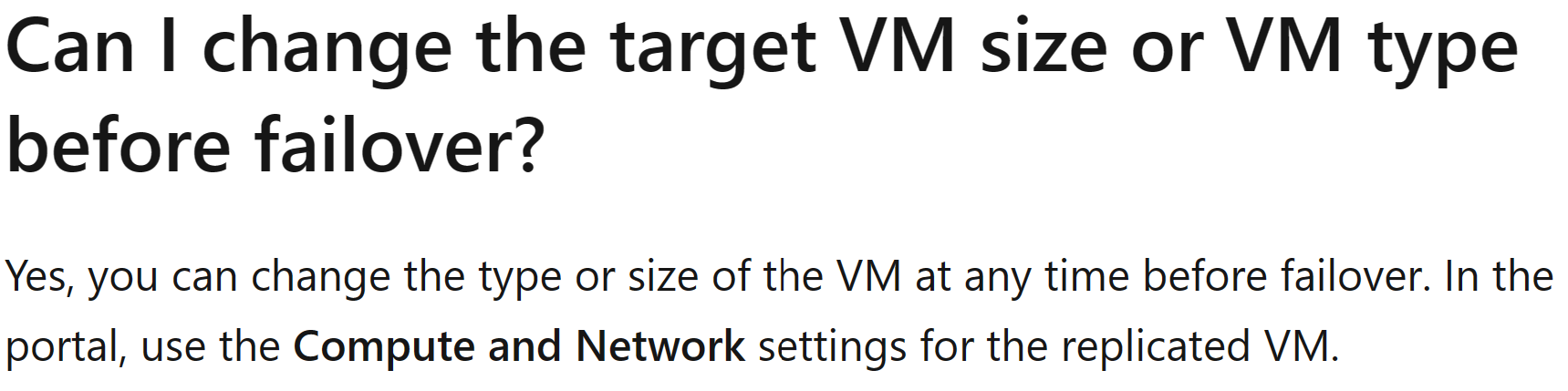 Azure Site Recovery Change Azure VM Properties - Microsoft Q&A