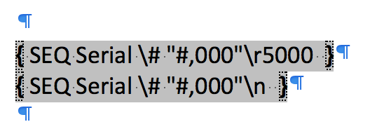 Inserting SEQ Field Codes - Microsoft Q&A