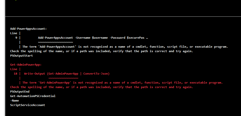 Runing PowerShell script from Azure Automation via Workbook not working ... Runing PowerShell script from Azure Automation via Workbook not working ...