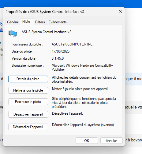 asus system control interface v3 - Microsoft Q&A