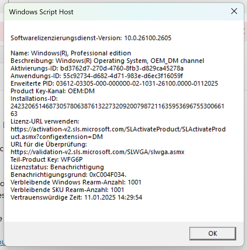 Windows 11 Pro Aktivierung Fehlercode 0xC004F213 - Microsoft Q&A