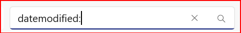 specific date search option or date picker is not available in Windows ...