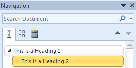 Headings in the Navigation pane are no longer displayed. - Microsoft Q&A