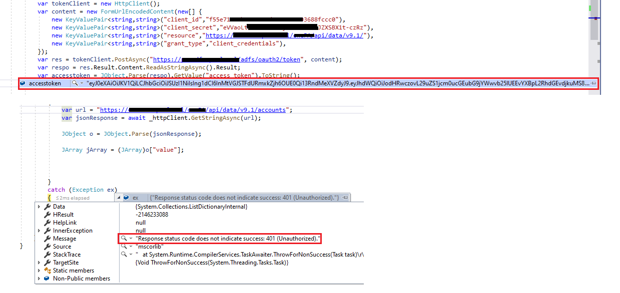 ADFS + Dynamics 365 CRM (9.1) on-premise is supported grant_type = Client_Credentials using ...