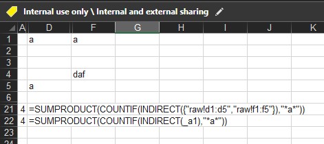 How to INDIRECT with multiple range or selection that are not ...