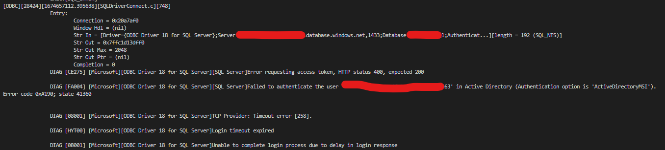 Unable to connect to azure sql database via user managed identity withy ... Unable to connect to azure sql database via user managed identity withy ...