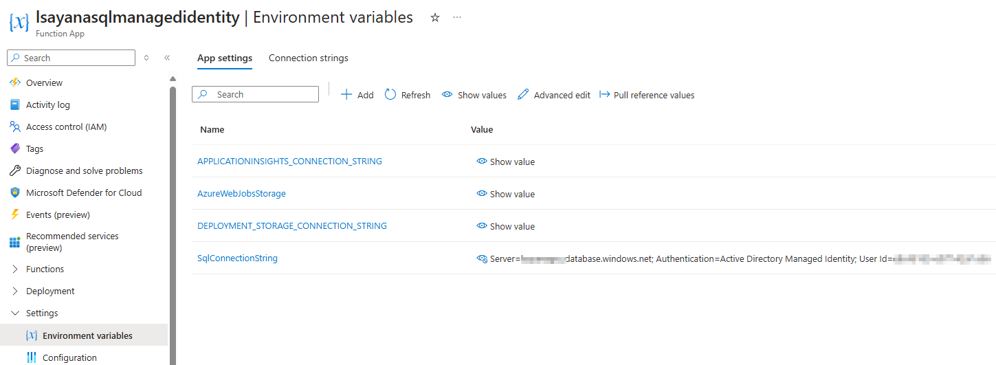Access To Azure Sql Db Using Umi Via Azure Functions Microsoft Qanda
