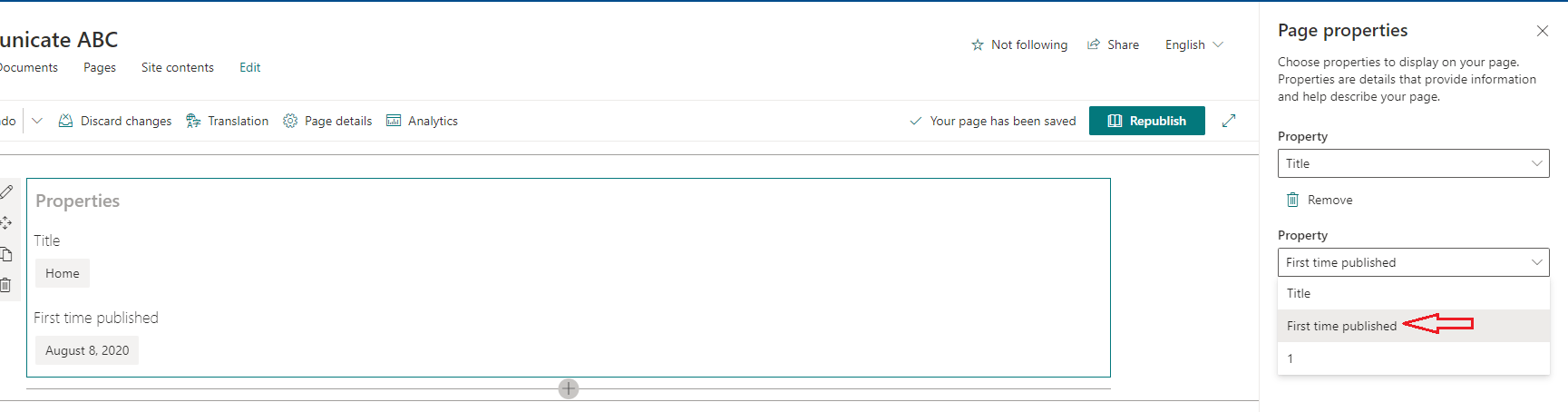 Page Properties and Managed Metadata - Microsoft Q&A