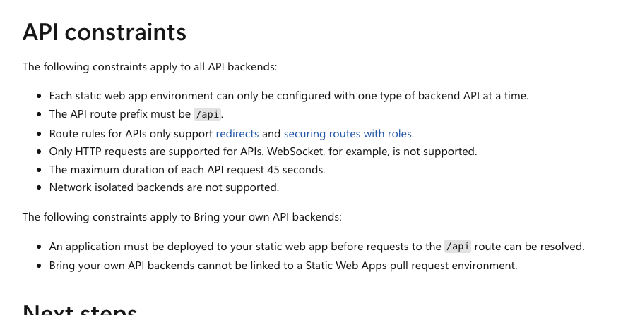 Static web app out of the box SSO authentication to backend for Private endpoint enabled ...