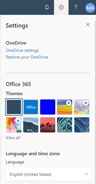 Need to change the language used for OneDrive sharing notifications ...