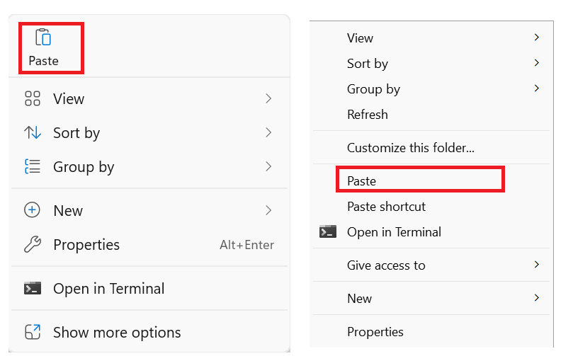 why is cut paste now "show more options, cut, show more options, past ...