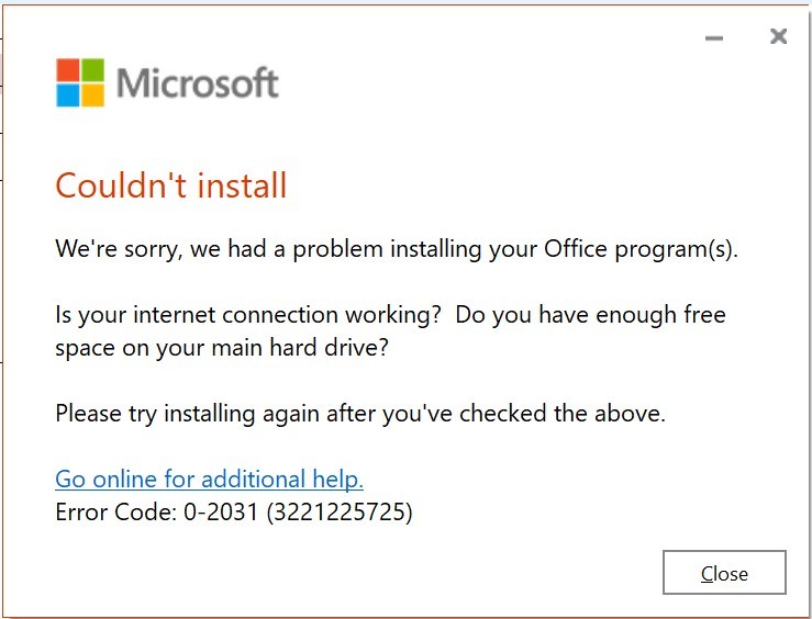 Error: 0x426-0x0 by opening any Office program (Outlook, Word...) and ...
