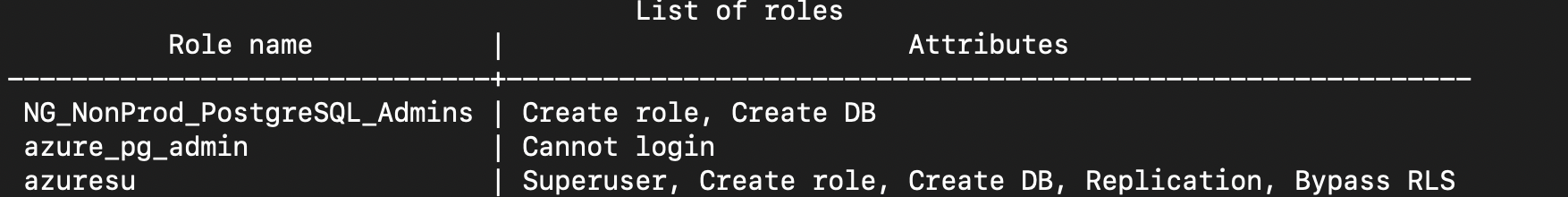 AD integration on PostgreSQL flexible server is creating a role with no Bypass RLS privileges ...