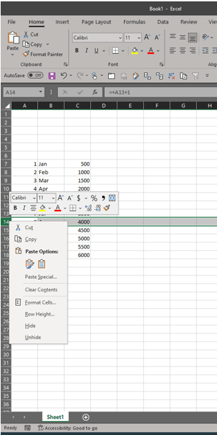 Insert and delete disappeared from my right click button in excel, how can i get these options ...