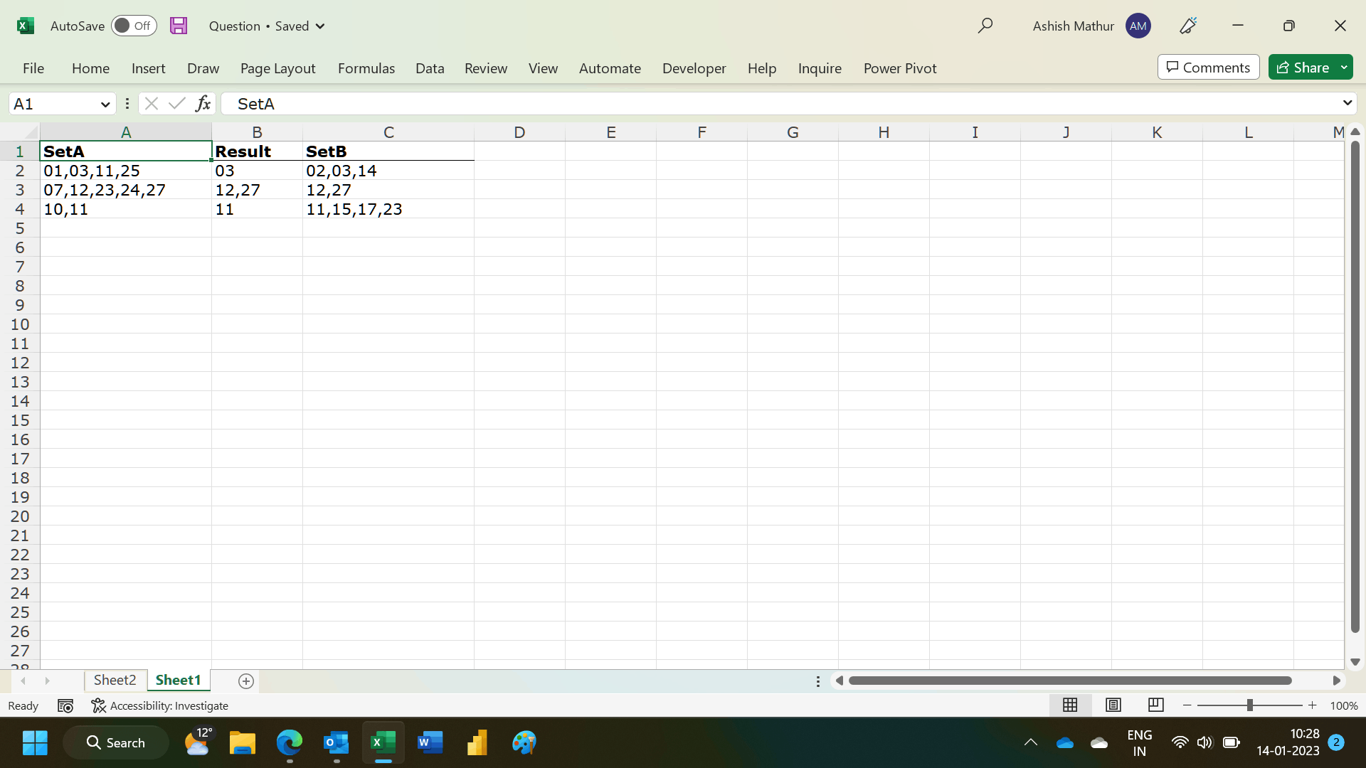 How do I compare two cells to get "partial matched text"? - Microsoft Q&A