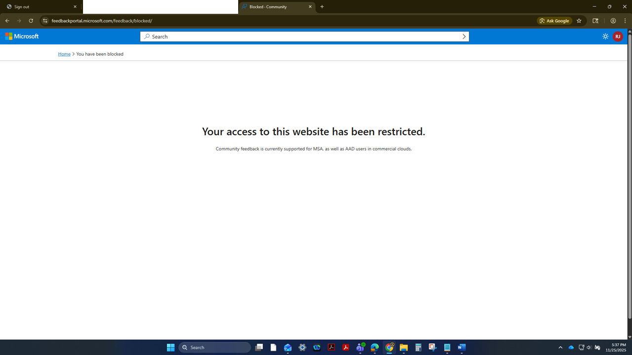 "move to a folder" focus not working properly - Microsoft Q&A