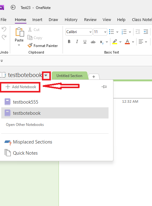 In OneNote, is it possible to have multiple Notebooks on the same ...