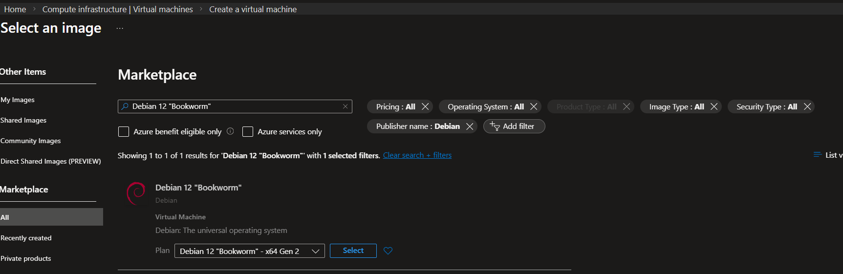 Why can't I create a vm from Debian 12 image? - Microsoft Q&A