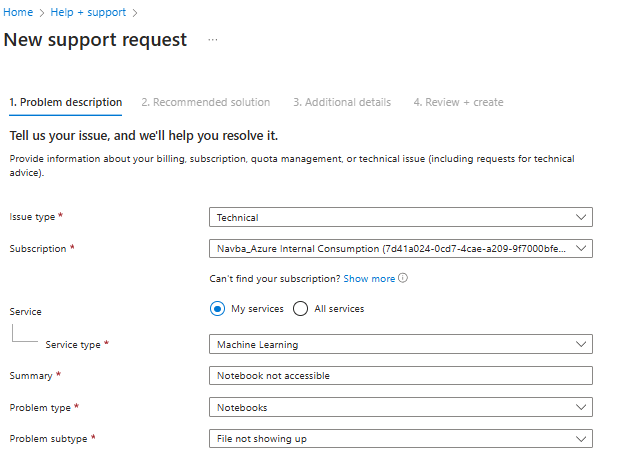 How do i create a Azure support ticket for a technical issue ...