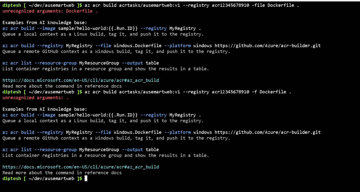 Issue with ACR and dockerfile - Microsoft Q&A Issue with ACR and dockerfile - Microsoft Q&A