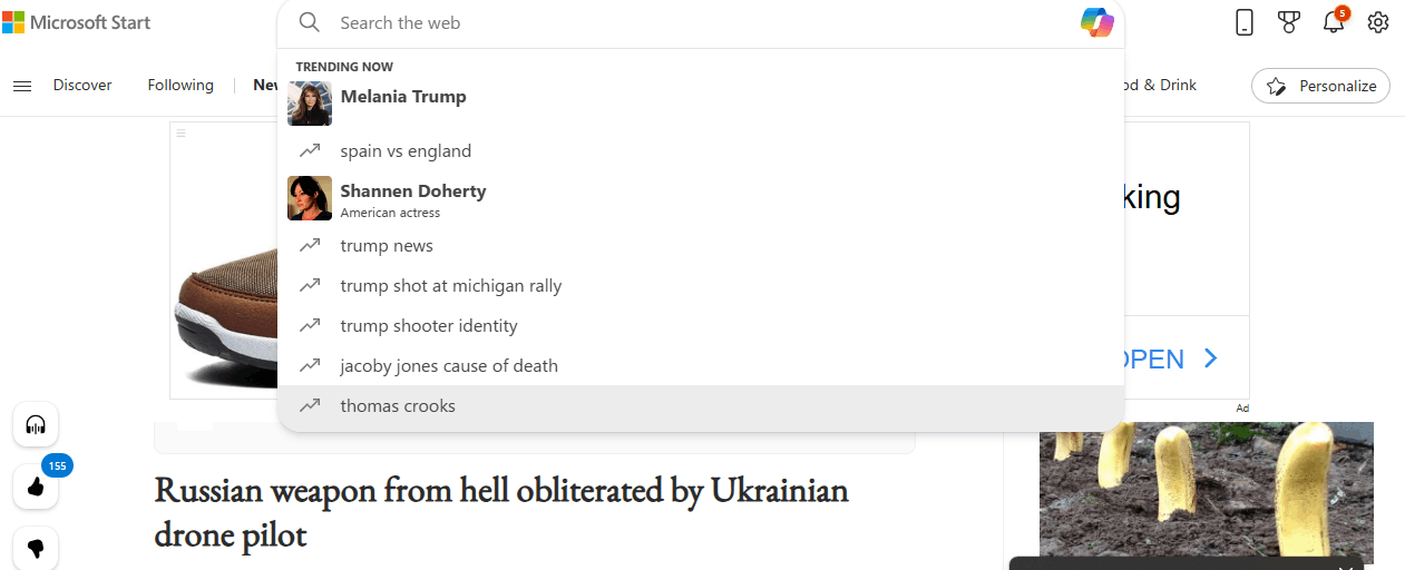 I want to know how to disable Trending Now in Microsoft Edge ...