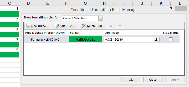 Conditional formatting to colour blank cells - Microsoft Q&A
