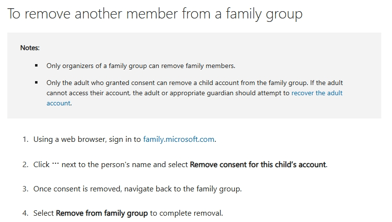 cant join family group - Microsoft Q&A