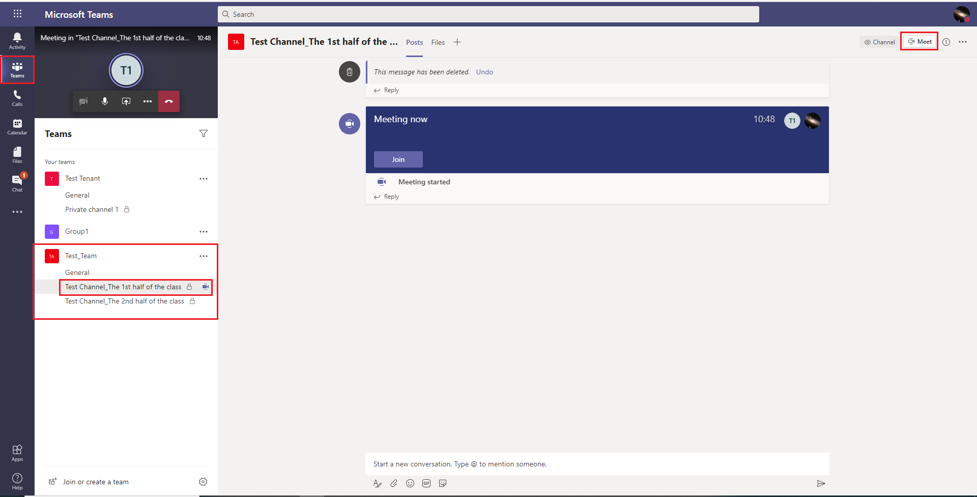 Creating a Teams Meeting for one channel in a Team - Microsoft Q&A